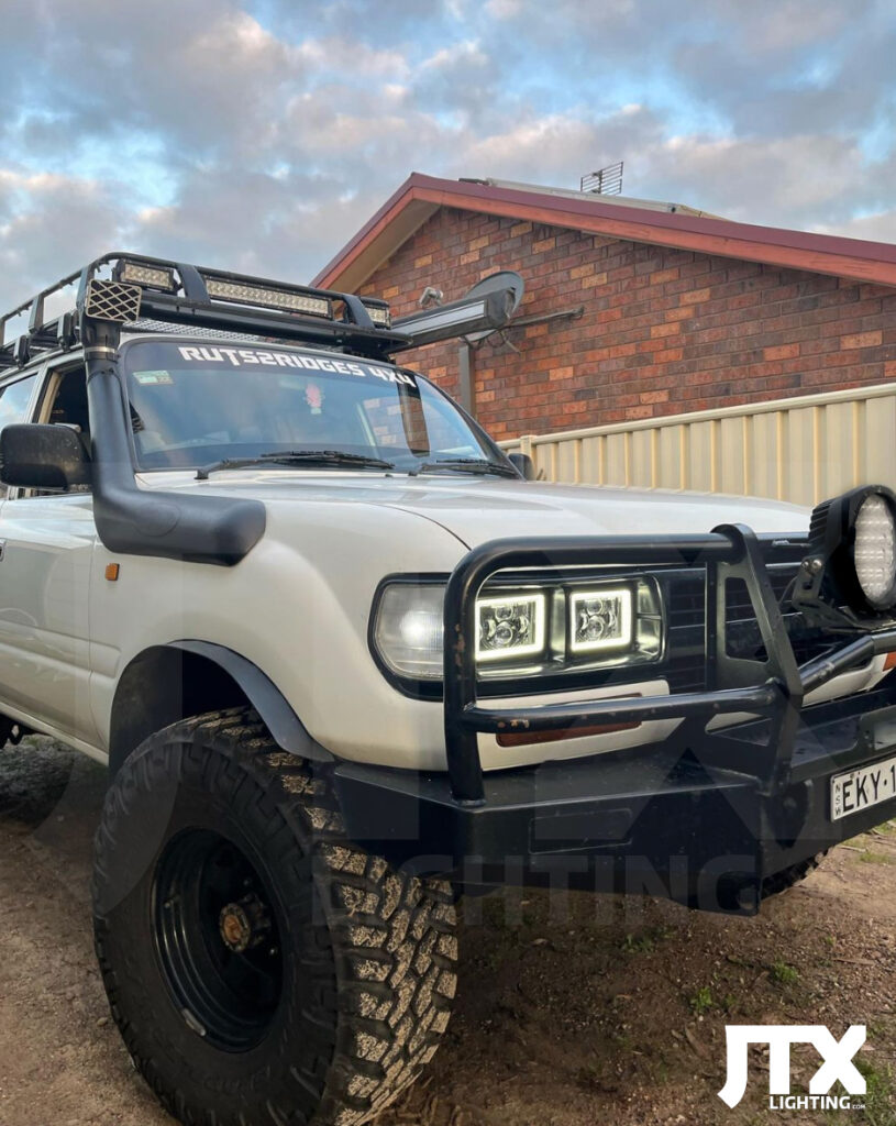 Toyota 80 Series Landcruiser Headlight Conversion from Sahara style to ...
